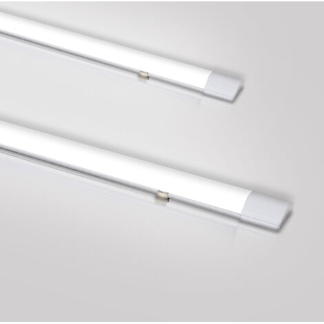 TolleTour Réglette LED étanche tubes LED 120cm 36W interconnectable traversante IP65 Plafonnier ...