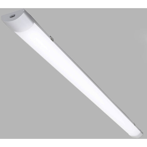 SWANEW Lampe LED pour locaux humides Plafonnier d'atelier Blanc neutre Cave 120 cm