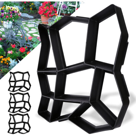 Moule de pavé de jardin 43 x 43 x 4 cm 3 pcs