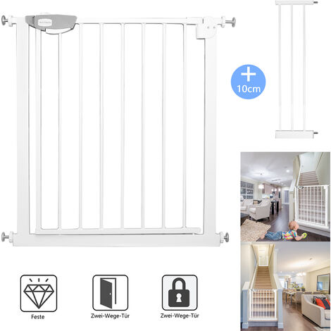 UISEBRT Türschutzgitter Ohne Bohren Treppenschutzgitter für Kinder 85-95cm breit, Auto-Close ...
