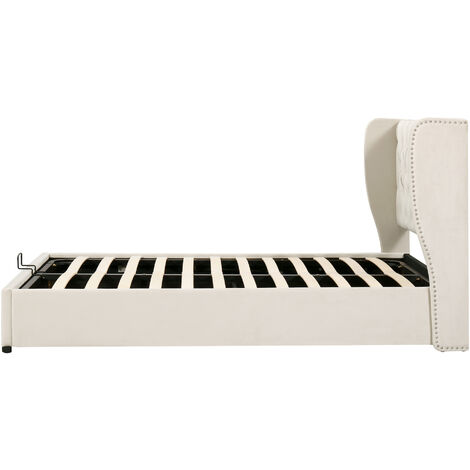 Upholstered Bed with Hydraulic Lever, Functional Bed from Storage ...