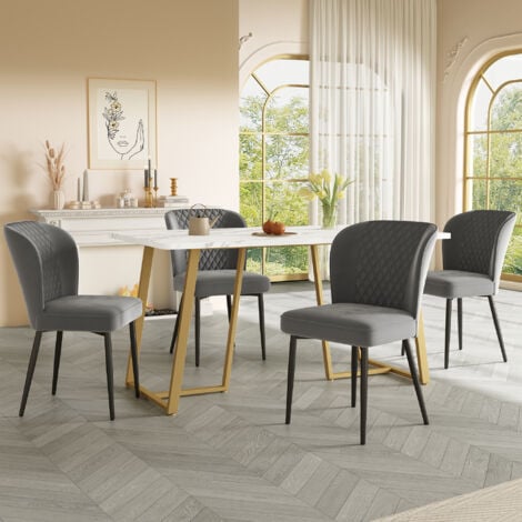 140 x 80cm dining table, (1-St), modern kitchen table, metal frame ...