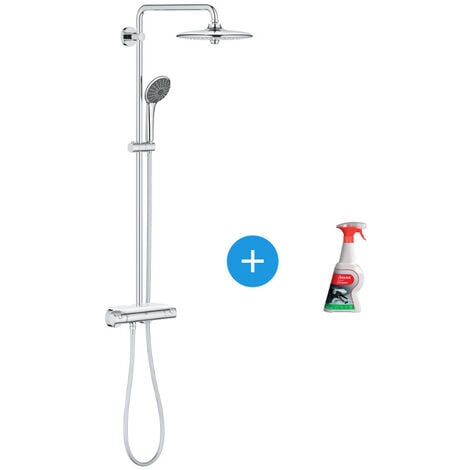 Grohe Vitalio Joy System 260, Duschsäule mit Thermostatmischer + Ravak ...