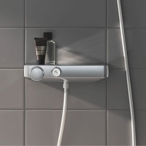 Grohe Euphoria Massage Set Thermostat-Brausebatterie + Duschset, 3-strahlig, Chrom (34719000 ...