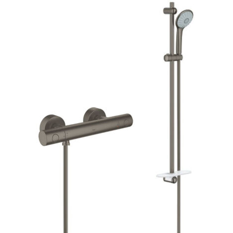 Grohe 3-Strahl-Komplettset für Dusche +Thermostat-Brausemischer ...