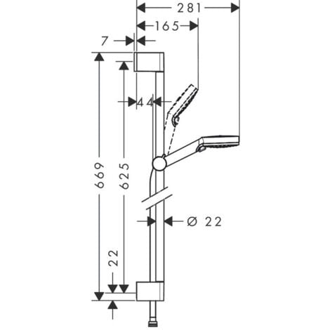 Hansgrohe Set Crometta Vario / Unica'Croma 0,65m, weiss/chrom (26532400)