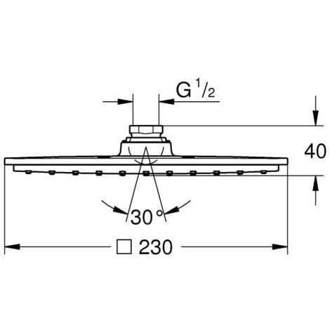 GROHE Kopfbrause Rainshower Allure 230 27479, 1 Strahlart, chrom