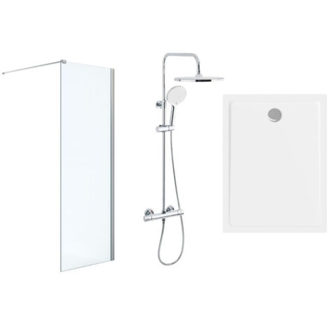 Swiss Aqua Technologies Dusch-Komplettset – Walk-In Duschwand 120x200 ...