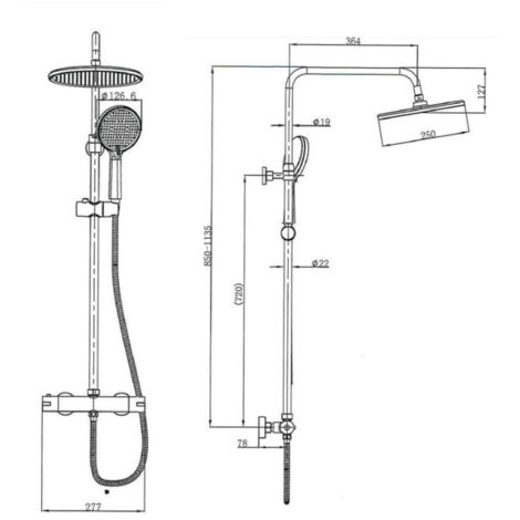 Swiss Aqua Technologies Dusch-Komplettset – Walk-In Duschwand 120x200 ...