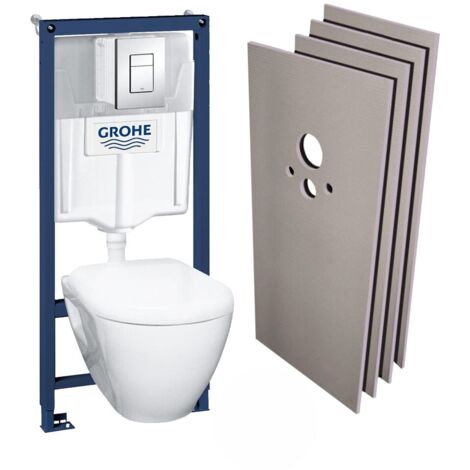 Grohe Neu Grohe Pack WC Vorwandelement + Serel spülrandlos WC ...