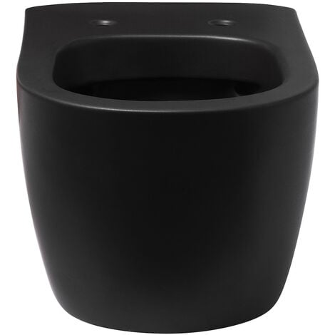 Idevit Alfa - Wandhängendes WC-Becken Mattschwarz (AL010BL)