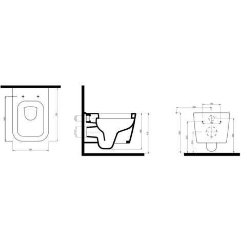 Idevit Havana Wand-WC ohne Spülrand mit unsichtbare Befestigungen (HA010)