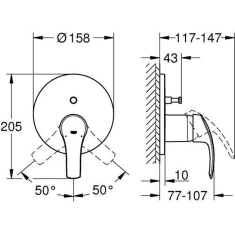 Grohe Eurosmart Einhand-Wannenbatterie (24043002)