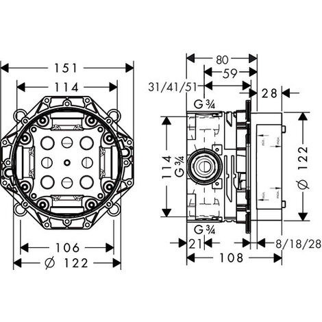 Hansgrohe Basis-Set iBox universal (HG-01800180)