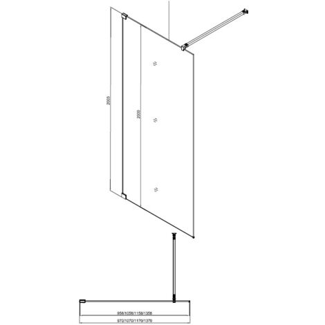 Swiss Aqua Technologies Walk-in Feststehende Walk-in-Duschgarnitur ...