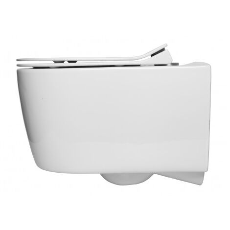 Grohe Pack WC Rapid SL + spülrandlose Idevit Alfa WC + Chromplatte ...