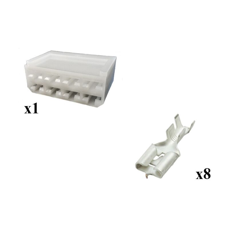Kit Connettore Series 250 Faston 6,3 Maschio 8 Vie