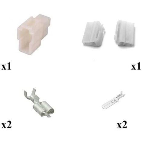 Kit Connettore Series 250 Faston 6,3 Maschio Femmina 2 Vie a T
