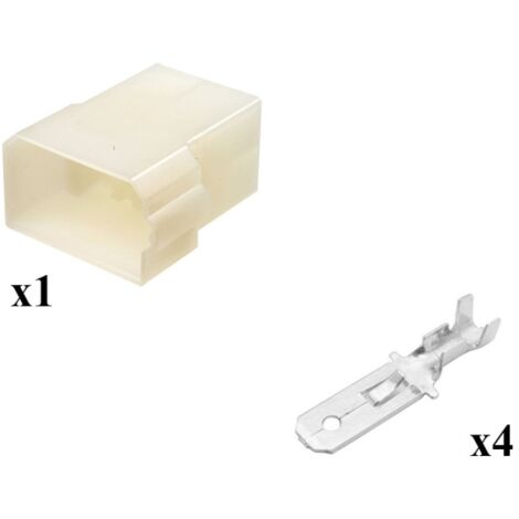 Kit Connettore Series 250 Faston 6,3 Femmina 4 Vie