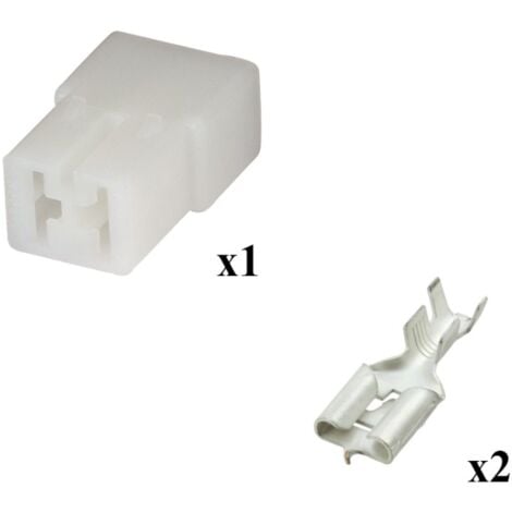 Kit Connettore Series 250 Faston 6,3 Maschio 2 Vie