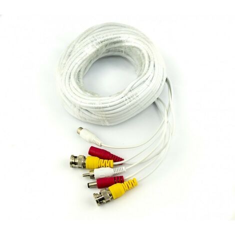Câble pour le signal audio et vidéo des caméras BNC RCA 20 mètres