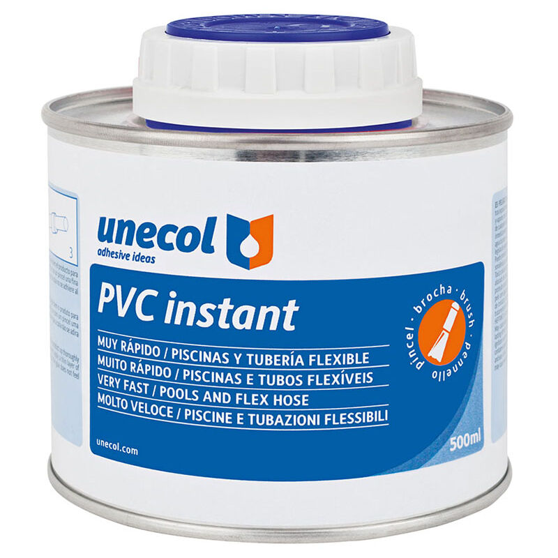 PVC INSTANT, BOTE METÁLICO 500ml CON PINCEL A2053 UNECOL
