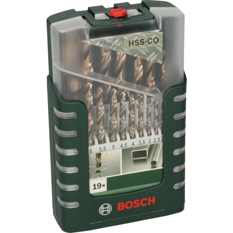 BOSCH 2609255133 Forets à métaux HSS-Co, DIN 338, jeu de 19 pièces