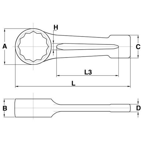 Clé de frappe, 27 mm TENGTOOLS 903027 160750204
