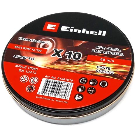Boîte de 10 disques pour couper le métal 115 mm KWB 61301010