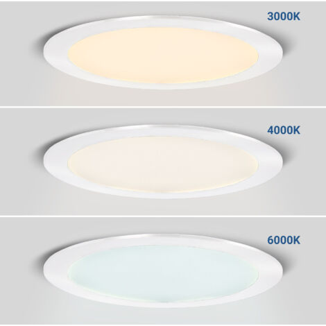 Downlight LED Ultra Slim 18W - CCT - Corte Ø 208mm - 3 Colores - Blanco