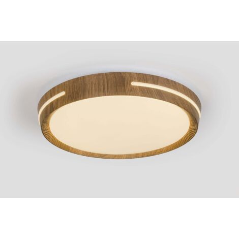 Plafón De Techo LED CCT - 24W - Efecto Lateral - Color Madera - Madera ...