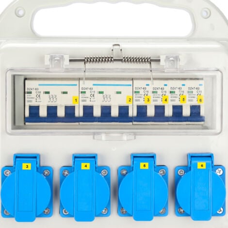 VINGO Stromverteiler Baustromverteiler 2 x CEE 16A 400V +1 x CEE 32A 400 V +4 x 230V ...