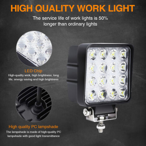 VINGO Rechteck LED Arbeitsscheinwerfer IP67 Wasserdicht 12V 24V LED Scheinwerfer für LKW,Offroad ...
