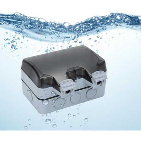 VINGO Außensteckdose 2 Fach IP66 Wandsteckdosen Gartensteckdose ...