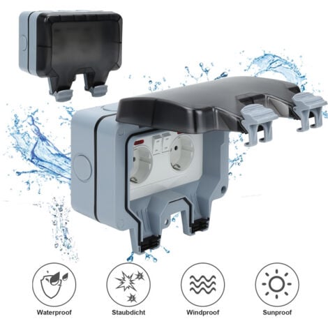 VINGO Außensteckdose Gartensteckdose Aufputz Unterputz Outdoor ...