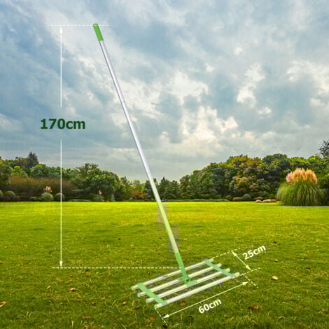 VINGO Levelingrake (1.7m, 25x60cm) Lawn Leveling Rake Golf Gartengras ...