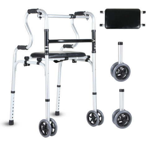 VINGO Rollator Gehgestell faltbar & leicht aus Alu, 5/8-fach ...