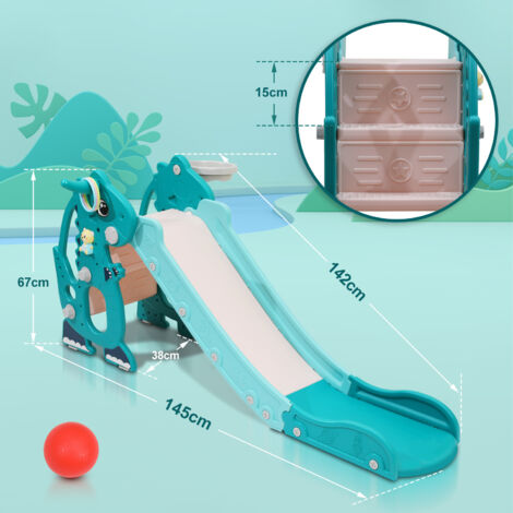 VINGO Kinderrutsche Wurfring Rutsche Outdoor Gartenrutsche 4 in 1 ...