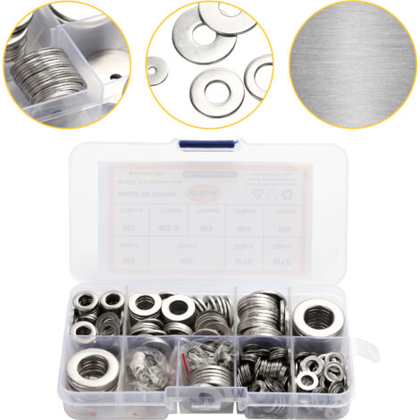 VINGO 684tlg Unterlegscheiben Set U-Scheiben Beilagscheiben Karosseriescheiben Rostfrei DIN125 ...