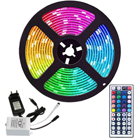 (Deactive)VINGO 5M LED Streifen set , RGB LED Stripe 5050 SMD, LED Strip 60 LEDs, LED Band Nicht ...