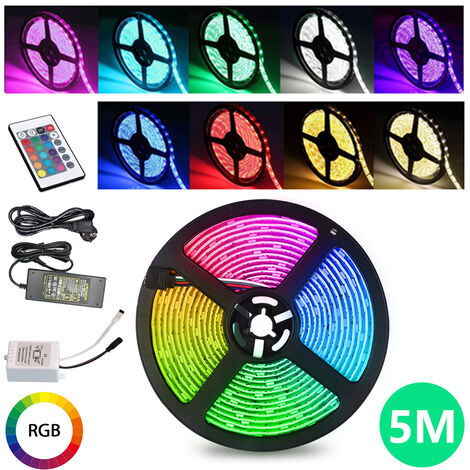 (Deactive)VINGO 5M LED Streifen set , RGB LED Stripe 5050 SMD, LED Strip 30 LEDs, LED Band Nicht ...
