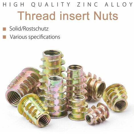 M4 M5 M6 M8 M10 dadi esagonali con inserti filettati, inserti filettati ...