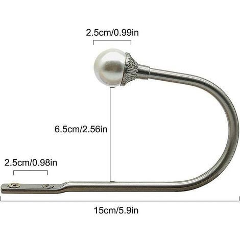Fermacravatte per tende da 2 pezzi, fermacravatte con perline resistenti, supporto per ganci in ...