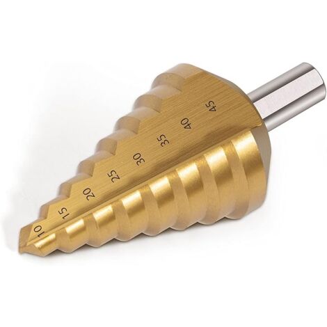 Punta da trapano conica da 10-45 mm HSS TIN Punta da trapano conica ...