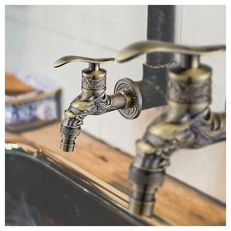 Rubinetto in ottone antico, rubinetto per lavabo in ottone, rubinetto ...