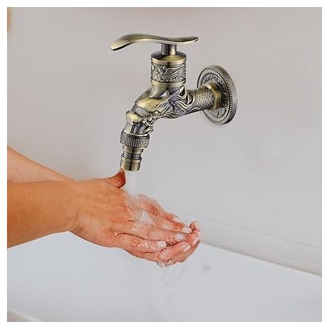 Rubinetto in ottone antico, rubinetto per lavabo in ottone, rubinetto ...
