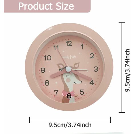 Sveglia da Ragazza con Cervo Rosa per Bambini, Sveglia Analogica ...
