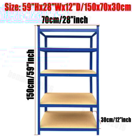 Garage Shelving Units Steel Heavy Duty Racking Shelves for Storage 5 ...
