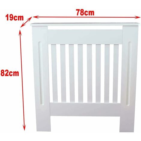 Radiator Cover Small, White Painted Radiator Cover Vertical Slatted ...