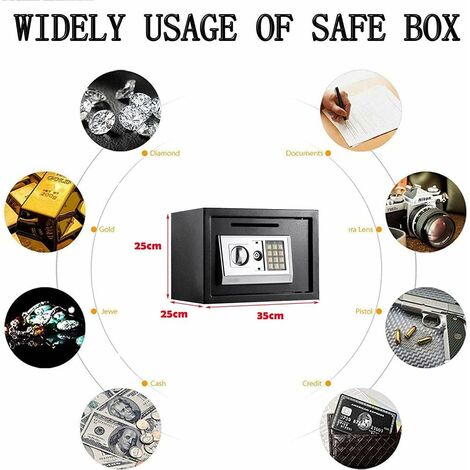 16L Safe Large High Security Electronic Digital Steel Home Cash Rated ...